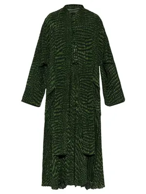 Balenciaga Crocodile-print Dress - Green