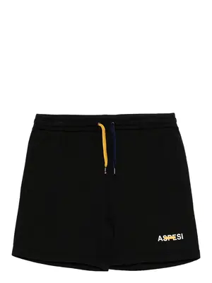 Aspesi Garment Dyed Gauzed Shorts - Black