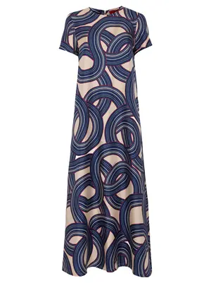 La DoubleJ Printed Maxi Dress - Blue