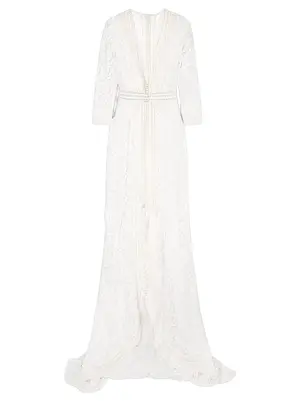 Galvan Sevilla Cotton-blend Lace Gown - White