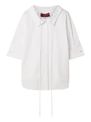 Gucci Oversized Cotton-poplin Shirt - White