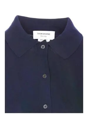 Thom Browne 4-bar Striped Polo Shirt - Blue