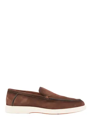 Santoni Suede Loafers - Brown