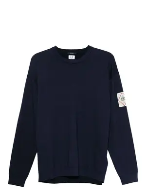 C.P. COMPANY Logo-patch Sweater - Blue