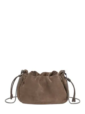 Brunello Cucinelli Suede Shoulder Bag - Brown