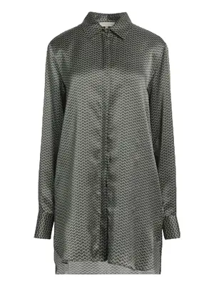 Antonelli Firenze Geometric-print Long Shirt - Green