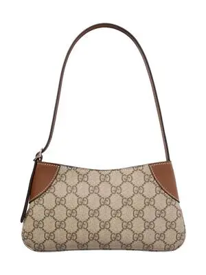 Gucci Gg Emblem Mini Shoulder Bag - Brown