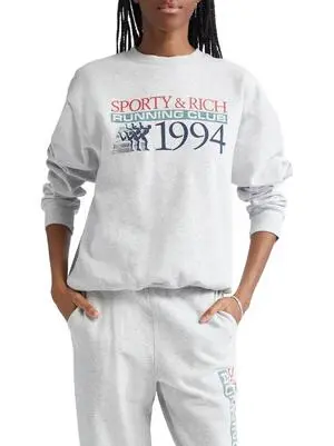 Sporty & Rich Crewneck Sweatshirt - Heather Gray