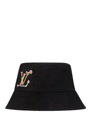 LOUIS VUITTON X Takashi Murakami Reversible Superflat Bucket Hat - Black