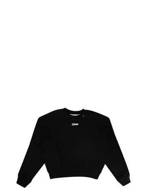 Off-White Wavy Line Crewneck Sweatshirt - Black