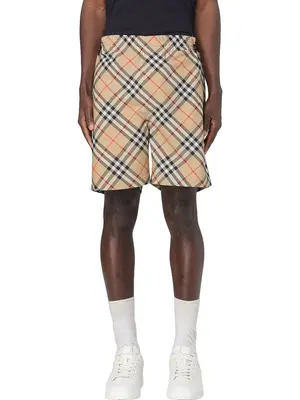 Burberry Plaid Shorts Beige