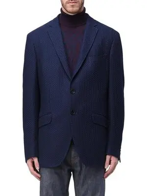 Etro Single-breasted Cotton Blazer - Blue