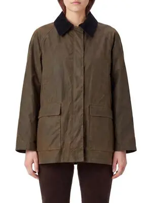 TOTEME Organic Cotton Short Jacket With Velvet Collar - Brown