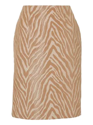Tove Elia Jacquard Pencil Skirt - Beige