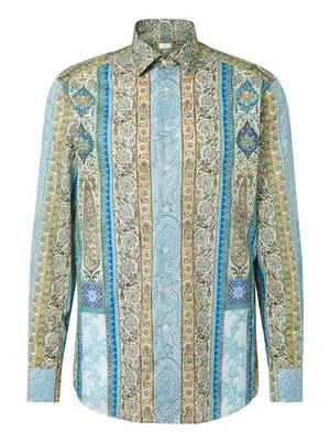 Etro Roma Printed Cotton Shirt - Blue