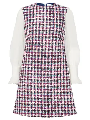 Valentino Garavani Embellished Wool-blend Tweed Minidress - Multicoloured