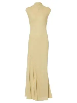 Tove Erin Silk Chiffon Maxi Dress - Beige