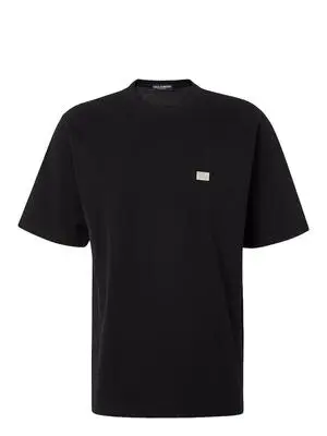 Dolce & Gabbana Logo Cotton Piqué T-shirt - Black
