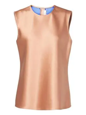 Carolina Herrera Carolina Herrera Satin Top Orange