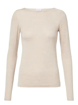 Brunello Cucinelli Brunello Cucinelli Cashmere And Silk-Blend Sweater Beige