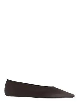 TOTEME Satin Ballet Flats - Brown