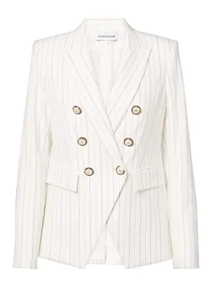 VERONICA BEARD Veronica Beard Miller Striped Double-Breasted Blazer
