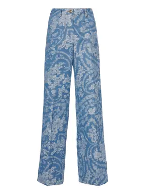 ETRO Etro Printed Wide-Leg Pants