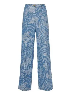 ETRO Etro Printed Wide-Leg Pants