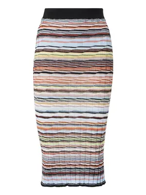 Missoni Striped Cotton-blend Midi Skirt - Multicoloured