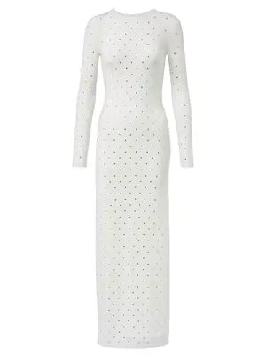 Rabanne Bridal Crystal-embellished Maxi Dress - White