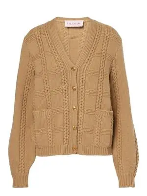 Valentino Garavani Virgin Wool Cardigan - Brown