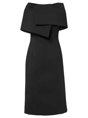 Oscar De La Renta Draped Cocktail Dress - Black