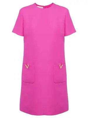 Valentino Garavani Vgold Crepe Couture Mini Dress - Pink