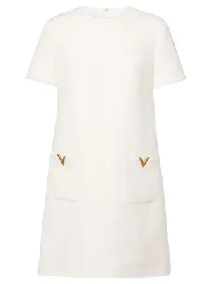 Valentino Garavani Vgold Crepe Couture Minidress - White