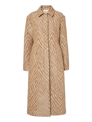 Tove Mira Jacquard Coat - Beige