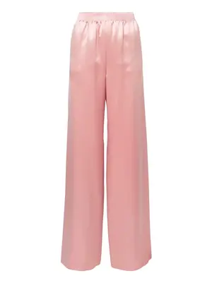 Valentino Garavani Silk Duchess Satin Wide-leg Pants - Pink