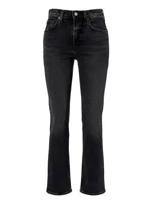 AGOLDE Valen Mid-rise Straight Jeans - Grey