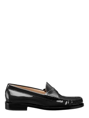 STUART WEITZMAN Lottie Patent Penny Loafers - Black