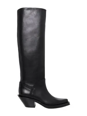 Gabriela Hearst Camero Knee-high Cowboy Boot In Leather - Black