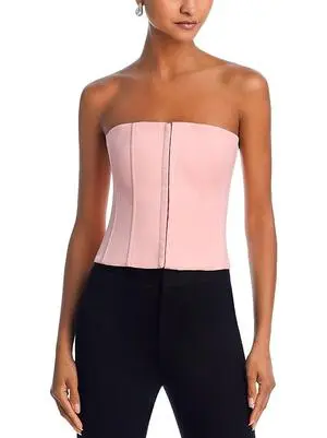 GUIZIO Satin Corset Top Light Pink
