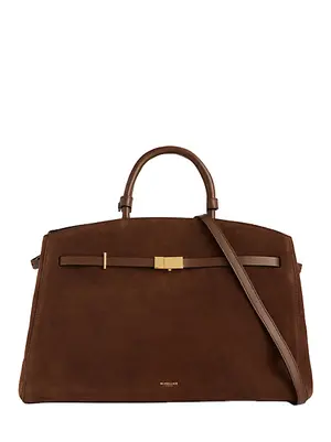 DEMELLIER Demellier The Hudson Leather Tote Bag Mocha/mocha