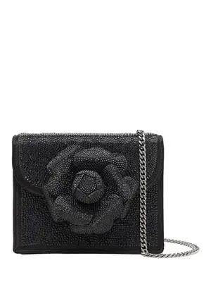 Oscar De La Renta Crystal Mini Tro Bag - Black