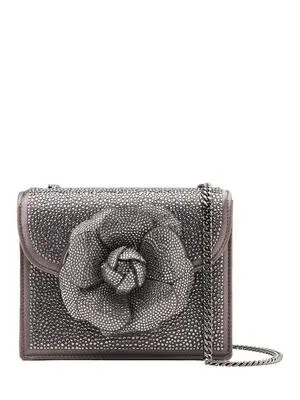 Oscar De La Renta Crystal Mini Tro Bag - Grey