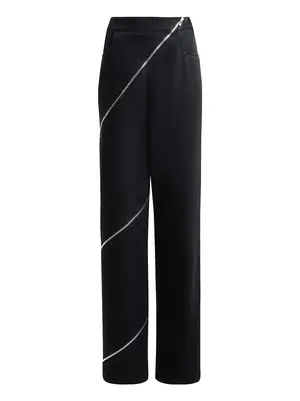 Alaïa Spiral Wide-leg Jeans - Noir