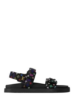 LOUIS VUITTON Sunset Flat Comfort Sandal Takashi Murakami - Black/multicolored