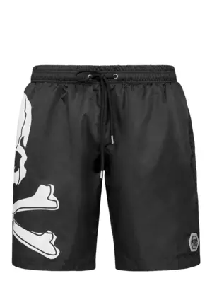 Philipp Plein Skull & Bones Swim Shorts - Black