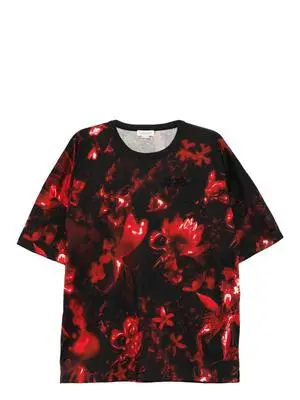 Alexander McQueen Dropped Shoulder T-shirt - Black