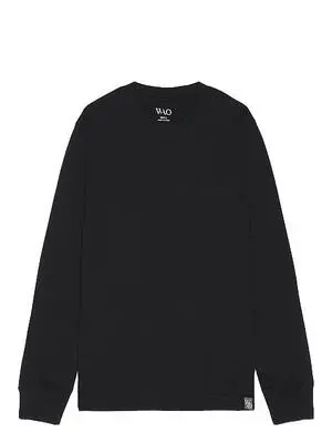 WAO The Long Sleeve Pocket Tee - Black