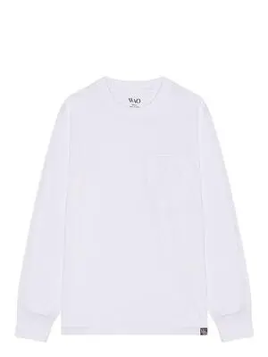 WAO The Long Sleeve Pocket Tee - White