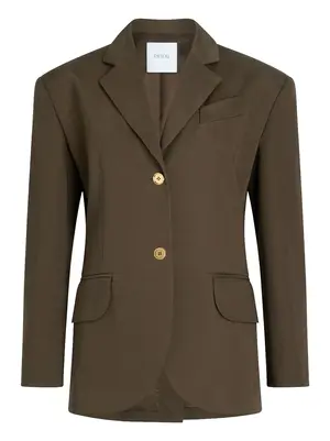 Patou Belted Gabardine Jacket - Brown